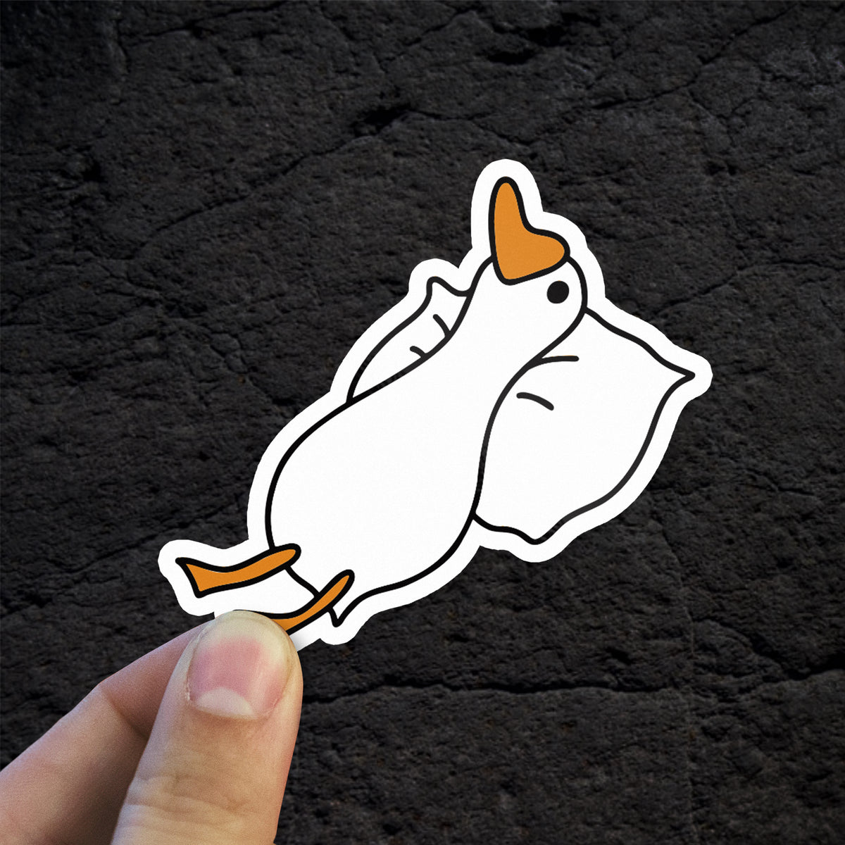 Duck Laying Down Sticker – Sloke Designs