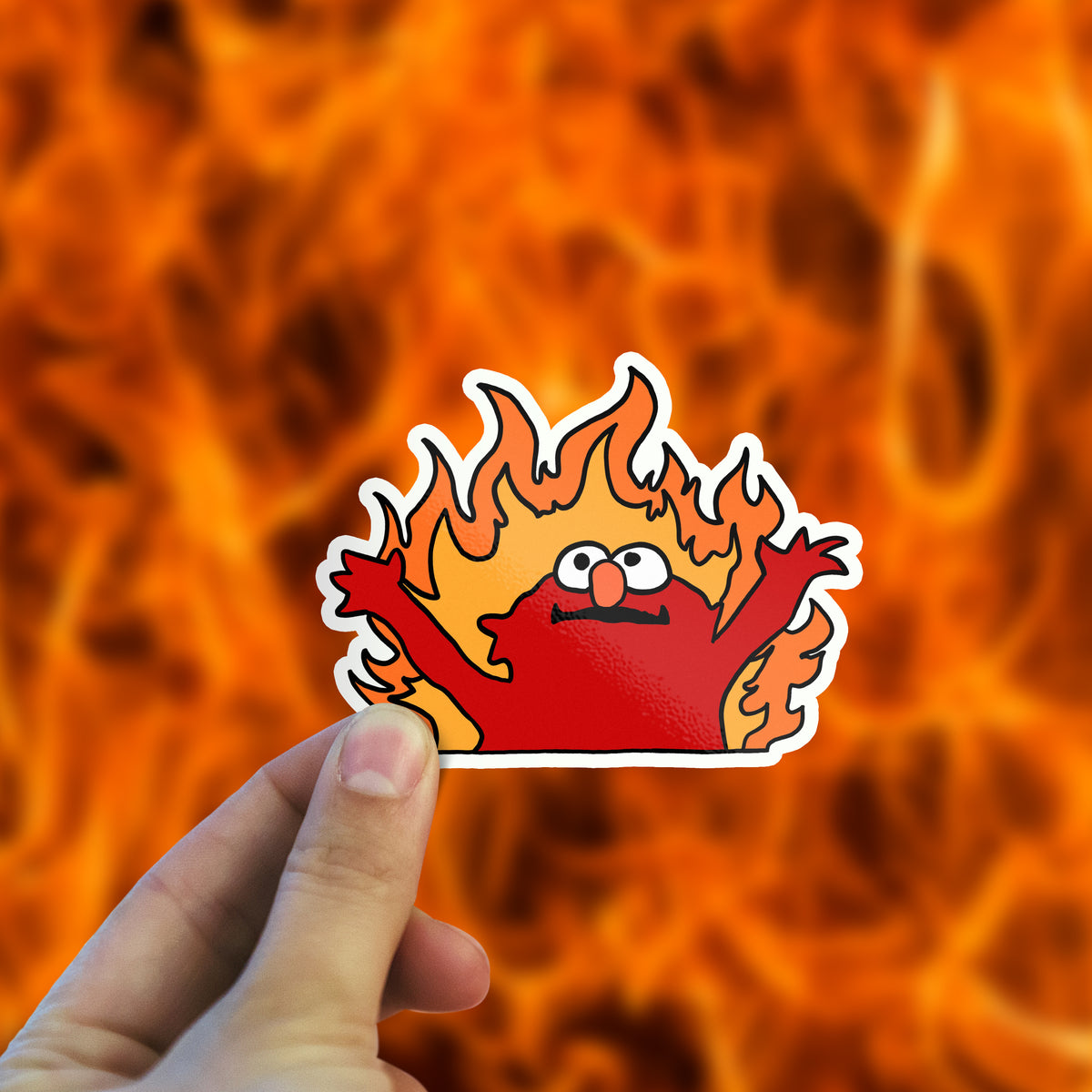 Flaming Hellmo Sticker | Shop Die-Cut Stickers | Sloke Designs