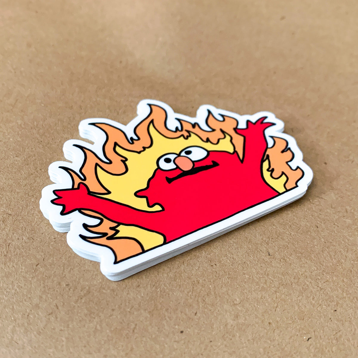 Flaming Hellmo Sticker | Shop Die-Cut Stickers | Sloke Designs