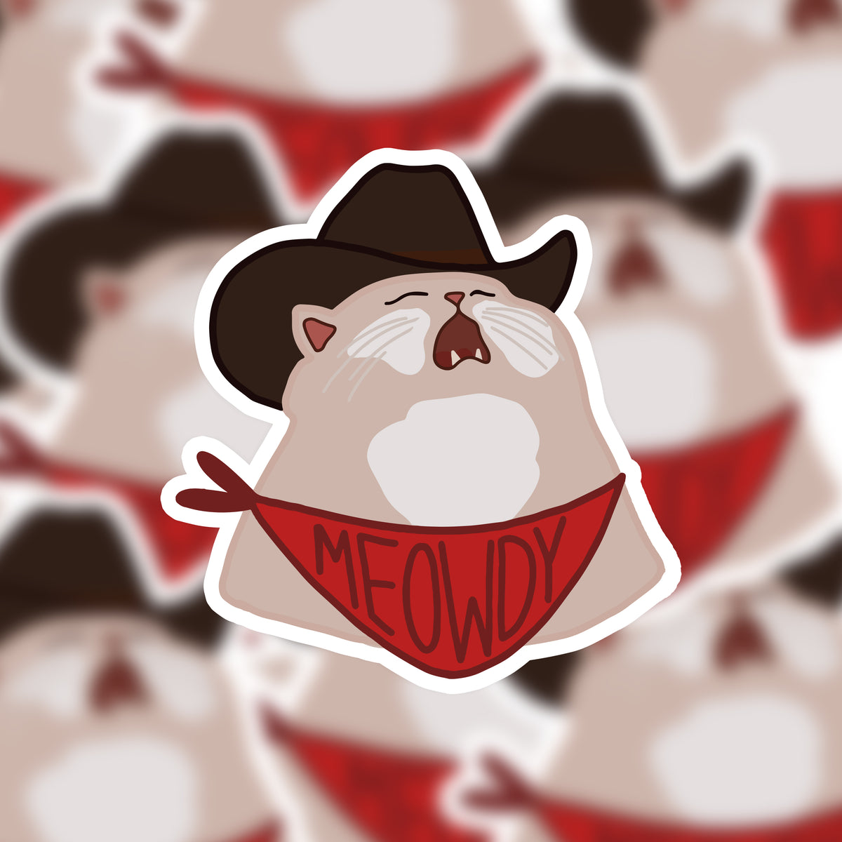 Meowdy Sticker – Sloke Designs