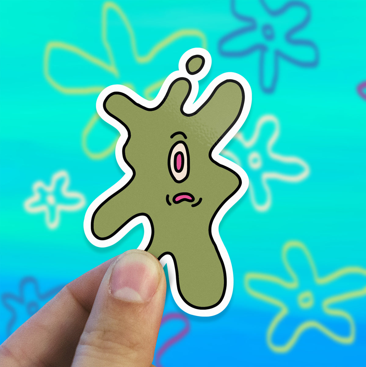 Squished Plankton Sticker – Sloke Designs