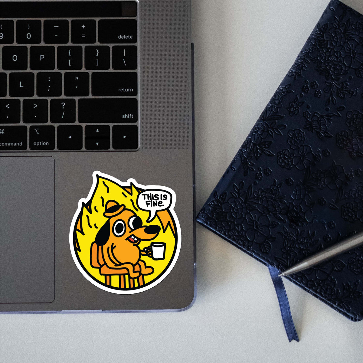 This Is Fine Sticker | Meme Stickers | Sloke Designs